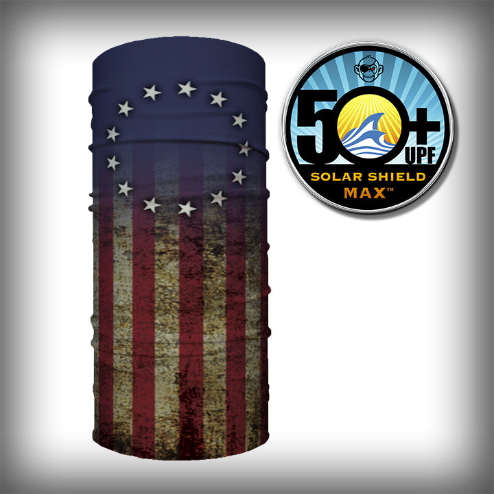 Monk Wrap Neck Gaiter - Face Mask - Bandana - Betsy Ross Flag ...