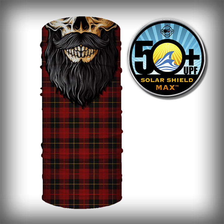 Monk Wrap Neck Gaiter - Face Mask - Bandana - Lumberjack Skull Beard ...